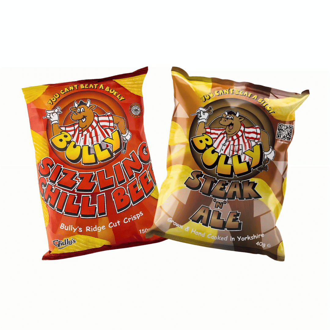 MULTIBUY Bully's Ridge Cut Crisps Steak & Ale / Chilli Beef – Discount ...