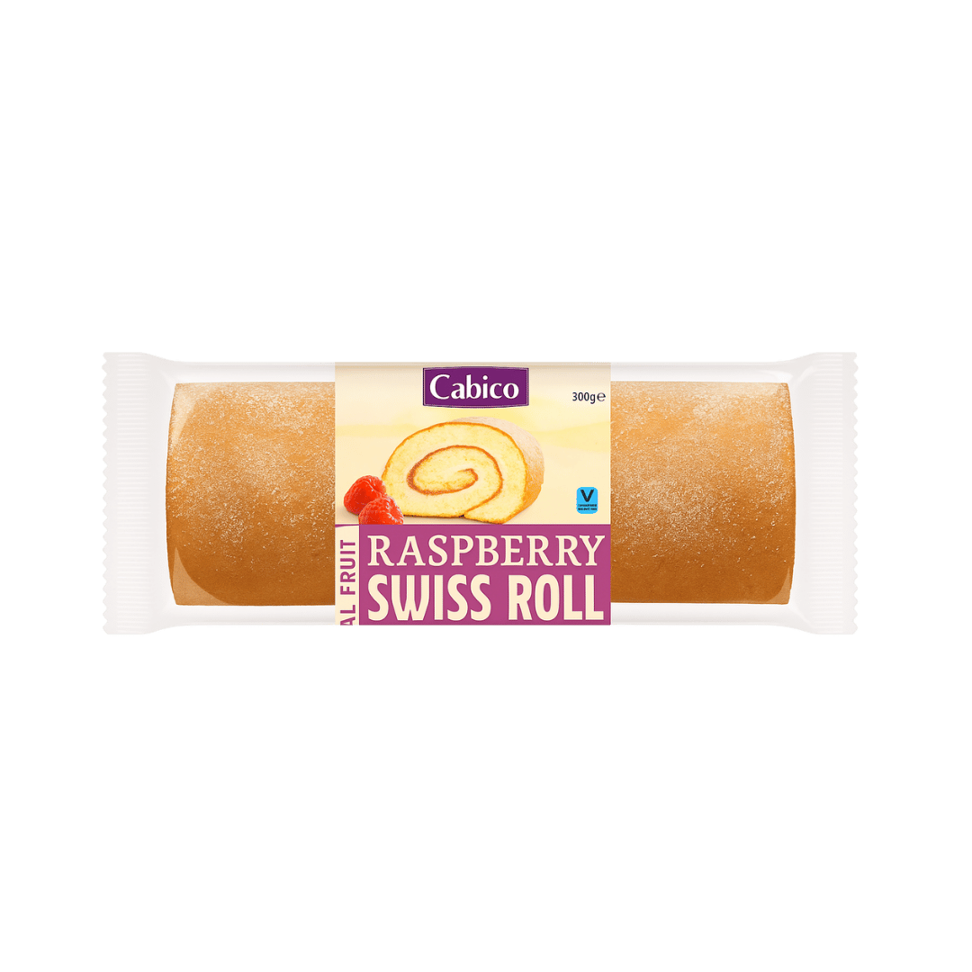 Cabico Traditional Raspberry Swiss Roll Cake – Discount Dragon