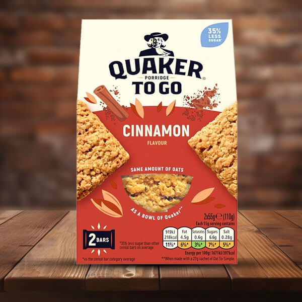 Quaker To Go Cinnamon Flavour 55g Bars – Discount Dragon